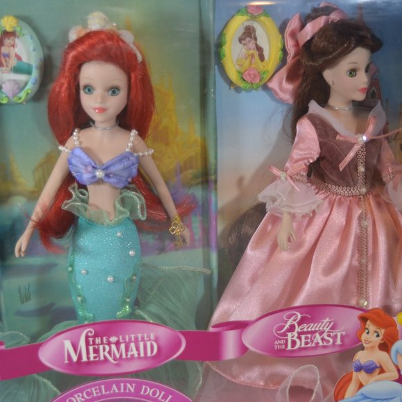 Disney | Other | Disney Princess Brass Key Keepsakes Porcelain Dolls ...